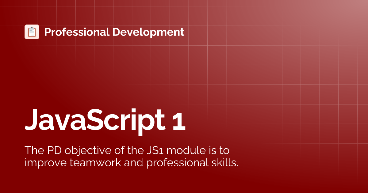 JavaScript 1 | Professional Development