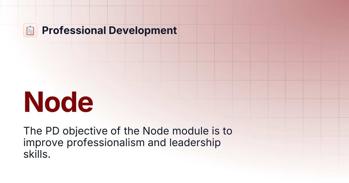 Node | Professional Development