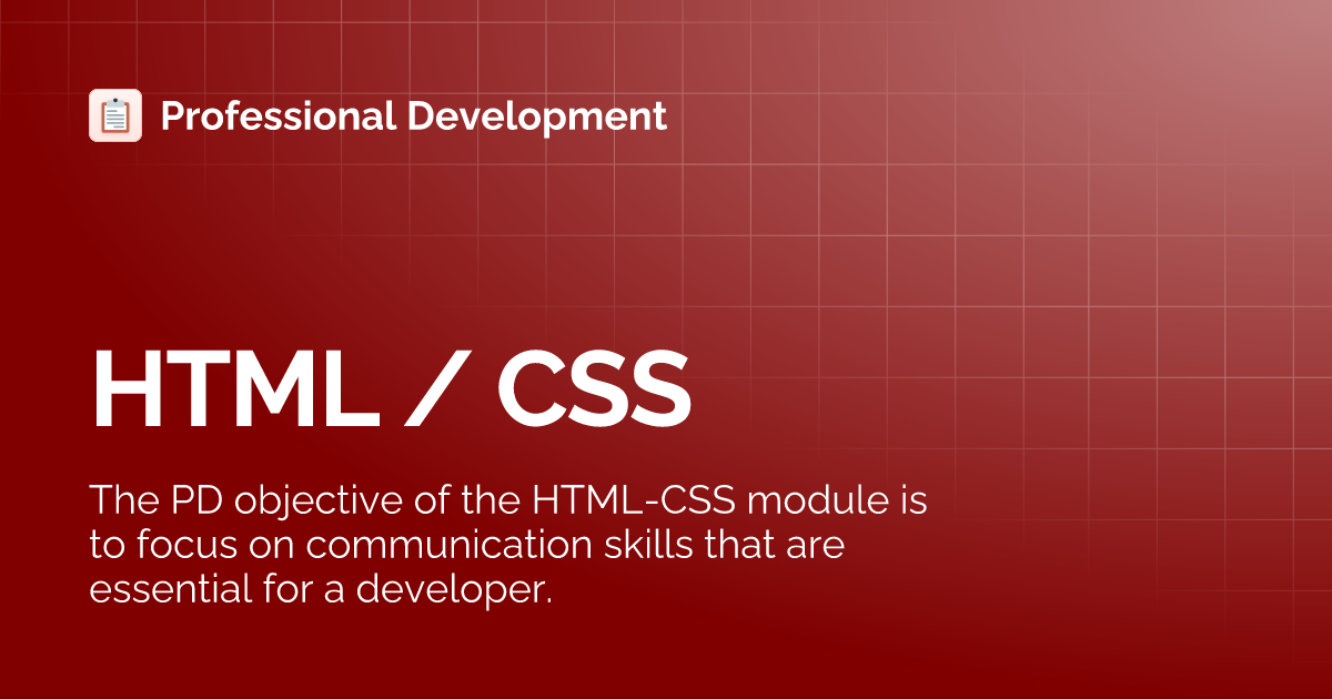 HTML / CSS | Professional Development